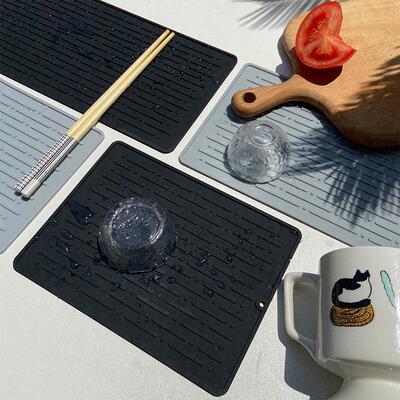 Kitchen drain mat, silicone placemat, household insulation m