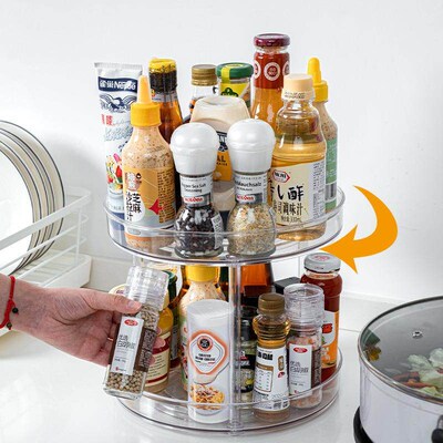360 Rotation Cabinet Turntable Organizer Storage Spice Rack