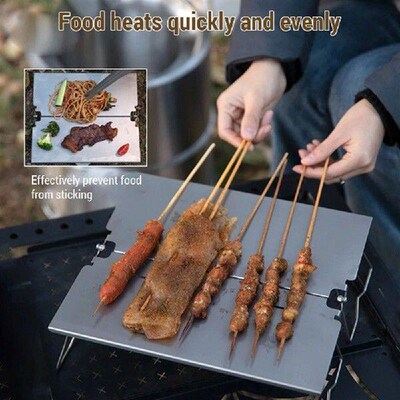 Ti BBQ Foldable Campfire Barbecue Desk Camping Grill Table