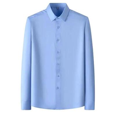 Big Size 5XL Business Shirts For Men Long Sleeve Autumn Wrin