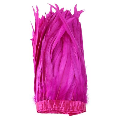 25-30 CM Rooster Feathers Trims Fringe Dyed Colorful Natural