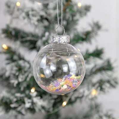 6pcs Christmas Baubles Round Balls Xmas Tree Party Balls Orn