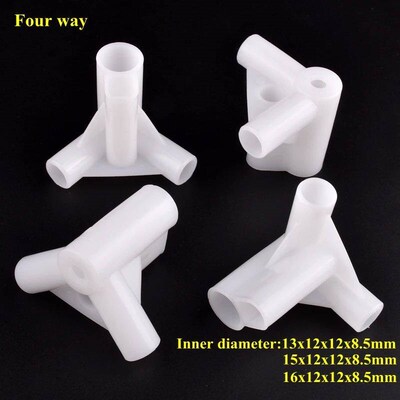 4Pcs 4-Way Tee Joint Plant Support Mosquito Net Shelf Wardro