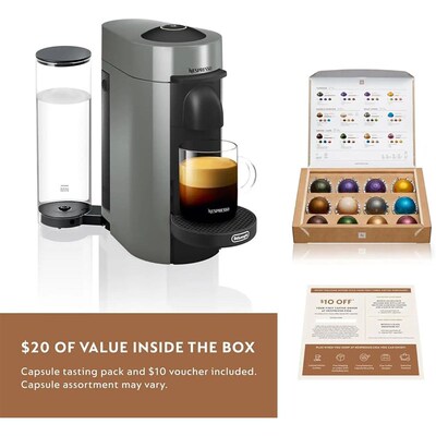 Vertuo Plus Coffee & Espresso Maker with Aeroccino Milk Frot