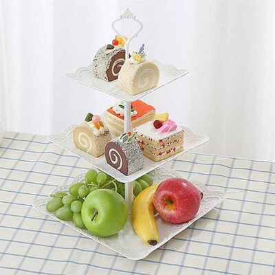 Plastic Cake Stand Afternoon Tea Wedding Plates Party