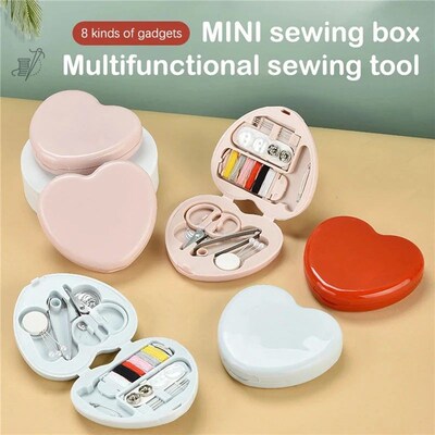 Portable Travel Mini Sewing Kit Buttons Pins Storage Boxes H