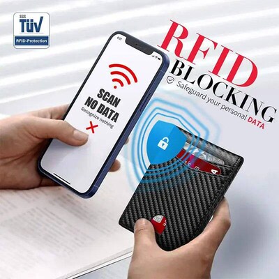 Rfid Microfier Leather Luxury Men Wallets Money Bag Slim Thi