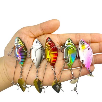 Fishing Lures Wobble Rotating Metal Vib Vibration Bait Winte