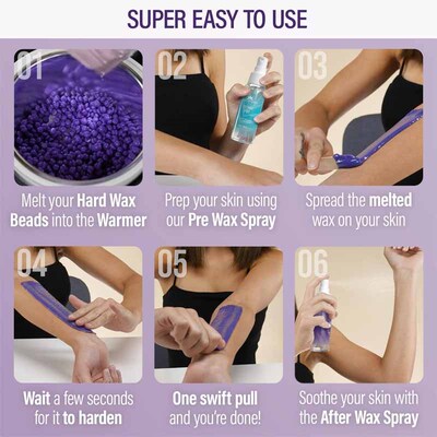 Hot Wax Warmer Heater Machine Hair Removal Beans Waxing Kit