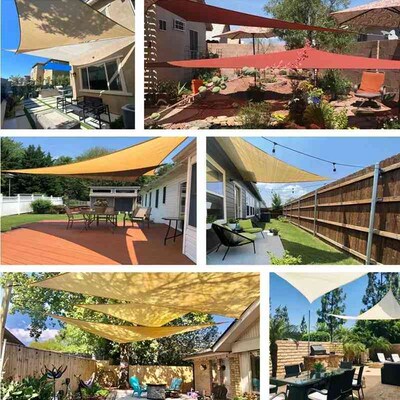Triangle Sun Shade Sails Big Waterproof Sun Shelter Garden T
