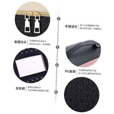New Korean Makeup Bag Waterproof Makeup Box Instagram Style