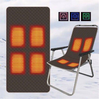 3 Levels Heated Camping Mat 4 Areas Heated Seat Cushion