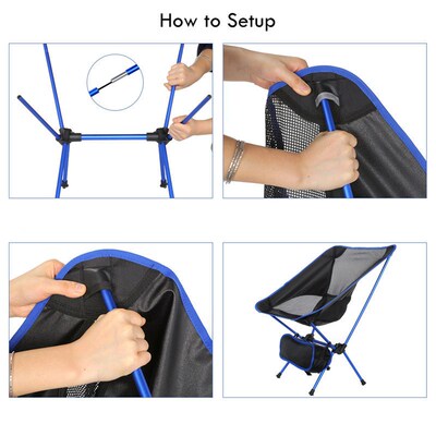 Portable Camping Beach Chair Lightweight Folding Fishing Out