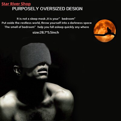 Oversized cotton breathable light shade travel eye mask