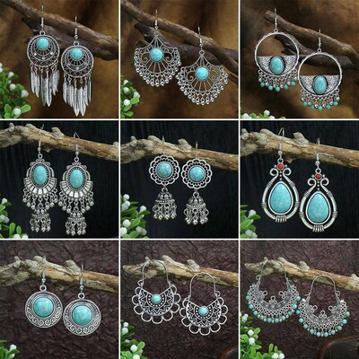 Vintage Bohemian Exquisite Silver Color Metal Dangle Earring