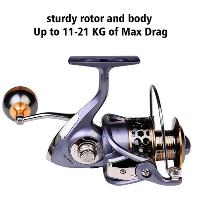 Proberos Max Drag 21KG Spool Fishing Reel Gear 5.2:1 Ratio H