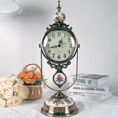 Retro living room desktop decoration silent table clock