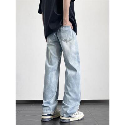 Summer Mens Jeans Korean Fashion Lightweight Lyocell Cotton
