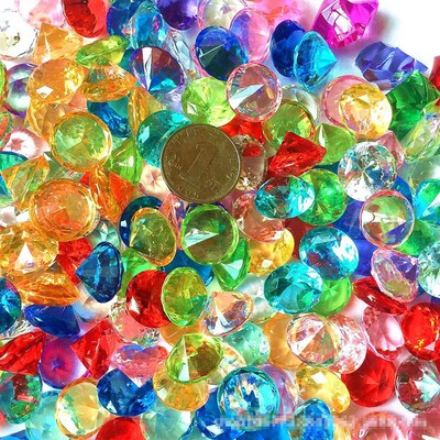 50pcs Crystal Gem Diamond Jewels reasure Chest Pirate Confet