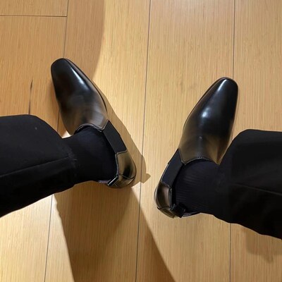 Leather Formal Chelsea Boots For Men Winter Warm Shoes 38-45