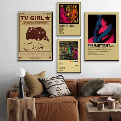 TV Girl Posters Retro Kraft Paper Prints Lovers Rock Vintage
