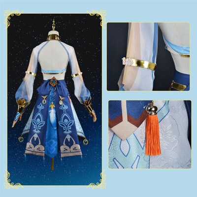 Nilou Kostum Permainan Cosplay Genshin Impact Set Lengkap Wi