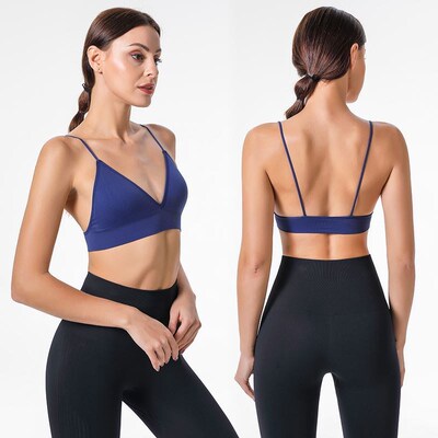 Seamless Sports Bra Push Up Sport Bra Top Yoga Gym Crop Top