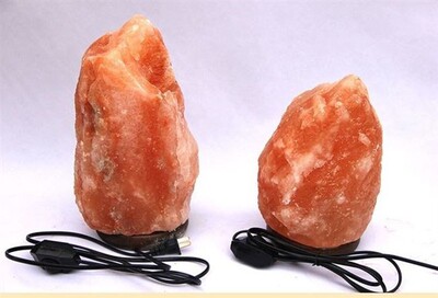natural himalayan crystal rock salt night light table lamp