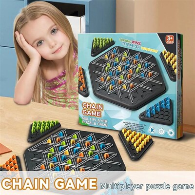Chain Triangle Chess Game Triggle Rubber Band Game Education