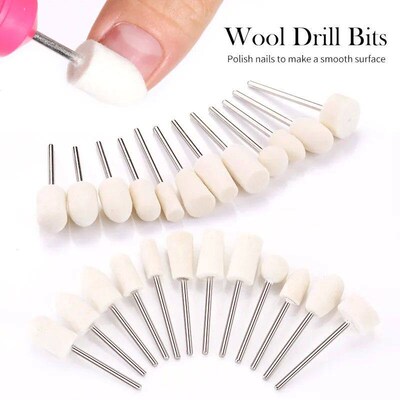 Nail Art Drill Bits Replace Sandpaper Head Set Gel Tips Grin