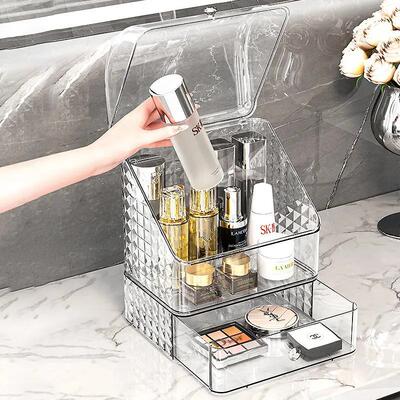 desk organizer desktop makeup box  storagebox化妆品收纳盒