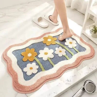 Flowers, imitation cashmere, bathroom, toilet, bedroom, abso