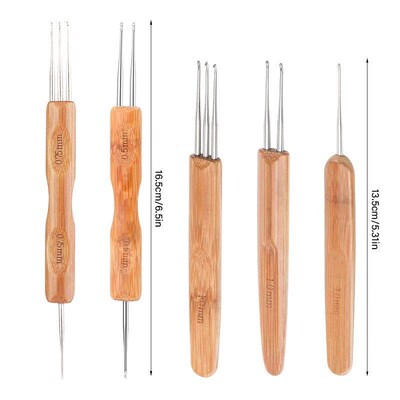 IMZAY Bamboo Crochet Hook Set Profeesional Hair Hook Dreadlo
