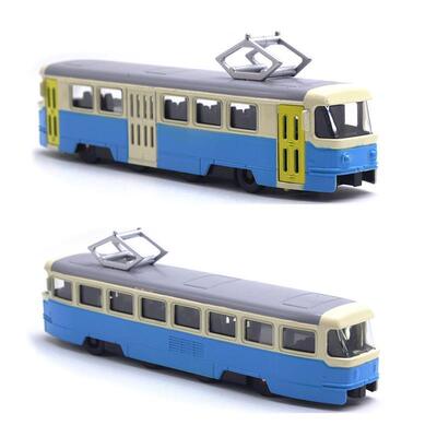 Classc Tran Tram Decast Pull ack Model Vehcle Toy Class跨境