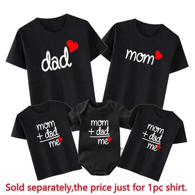 Mom Dad Me Family Matching Outfits Father Daughter Son Cloth