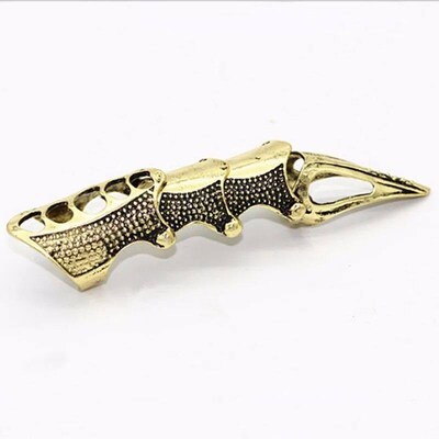 Gothic Punk Rock Metal Joint Armor Ring For Men Women Exagge