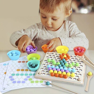 DIY Elimination Bead Clip Bead Fine Motor Training Board Gam
