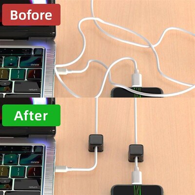 6/18pcs Magnetic Cable Clips Non-slip Wire Organizer Chargin