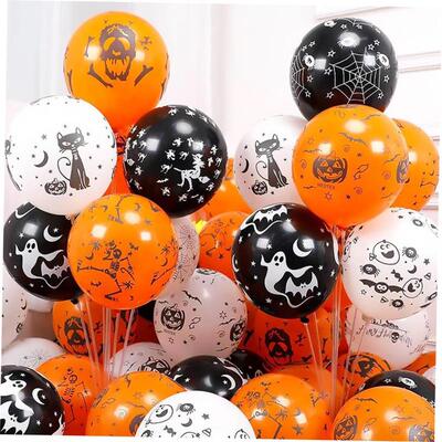 12 Inch Halloween Balloons Creative Pumpkin Spider Latex Inf