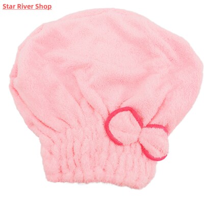 Microfibre Quick Hair Drying Bath Spa Bowknot Wrap Towel Hat