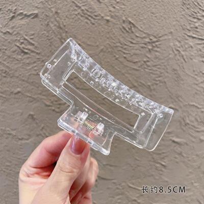 发夹Hot Sale Solid Color Claw Clip Large Barrette Crab Hair