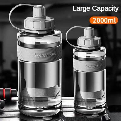 2 Liter Big Water Bottle with Straw 2L/1.5L/1L/0.6L Large Ca