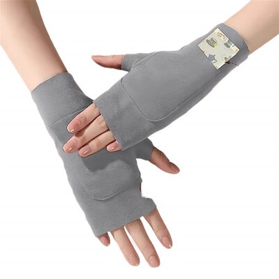 New Extended Pocket Warm Touch Dain茸 Gloves for Men and Wom