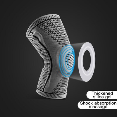 New.Silicone Full Knee Sleeve Brace Strap Patella Medial