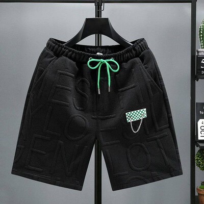 Letters Size 5XL 6XL 7XL New Fashion knitted Shorts Men Comf