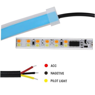 1pcs LED DRL Car Daytime Running Light Flexible Waterproof S