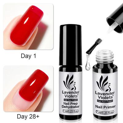 2pcs 7ml Nail Primer & Nail Prep Dehydrator Set, Fast Air Dr