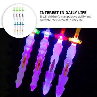 12 Pcs Luminous Toys Cartoon Swords Portable Small Funny