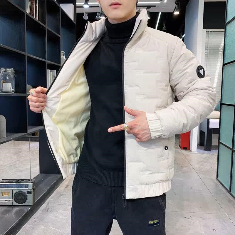 -Large size cotton coat mens winter new fat man keep warm m