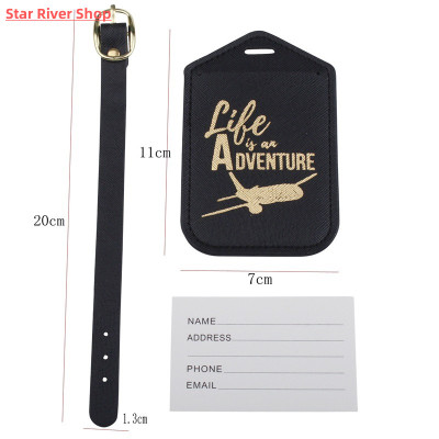 Travel Accessories Creative Aircraft PU Leather Luggage Tag